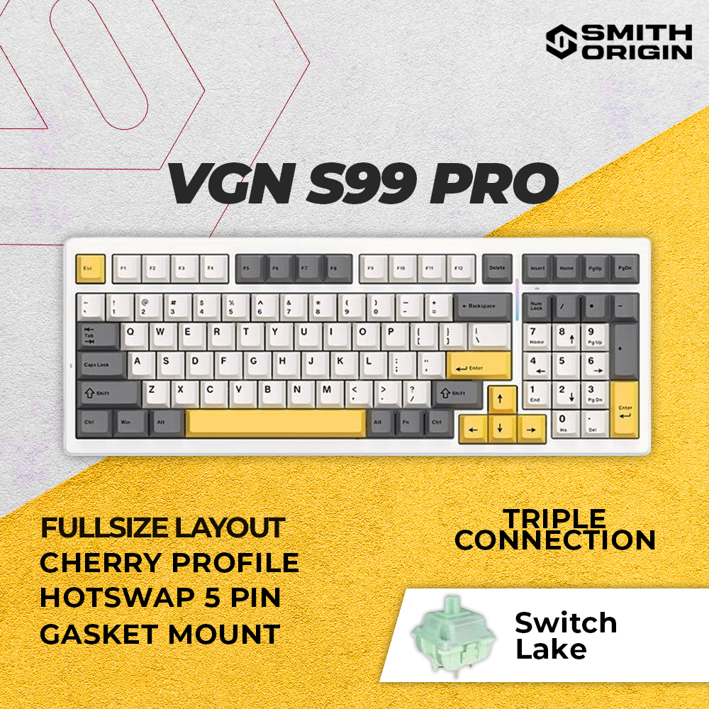 Jual VGN S99 Pro Aluminum Wireless Trimode Gasket Mechanical Keyboard 99Keys | Shopee Indonesia