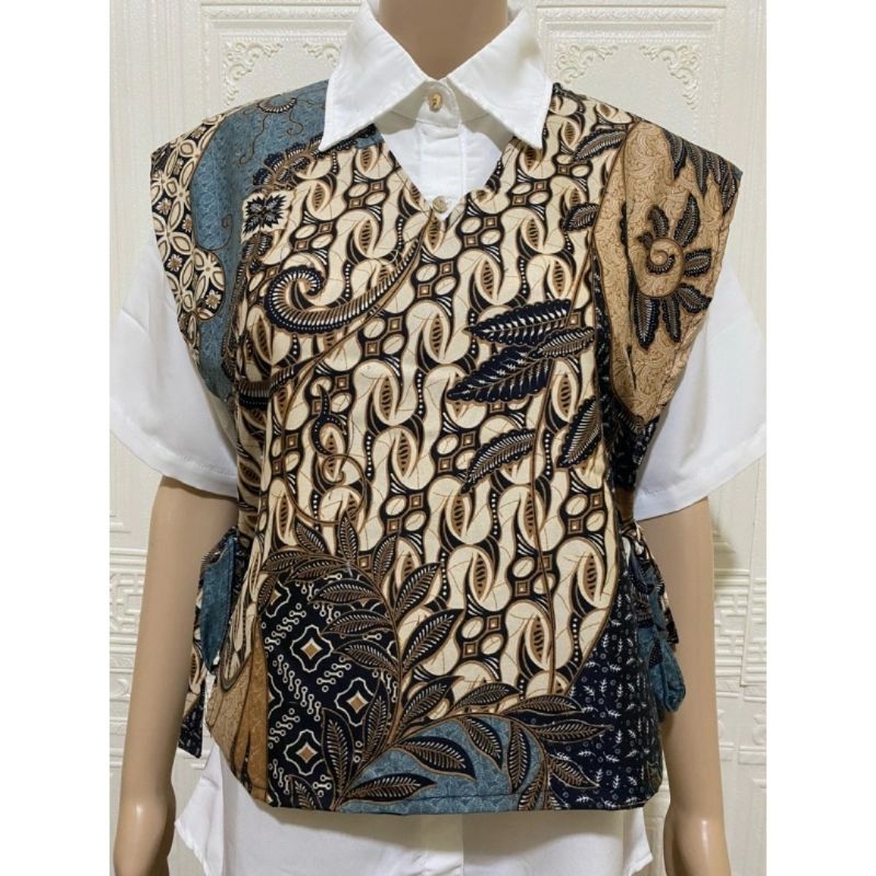 Jual Vest / Rompi/ outer batik ikat samping | Shopee Indonesia