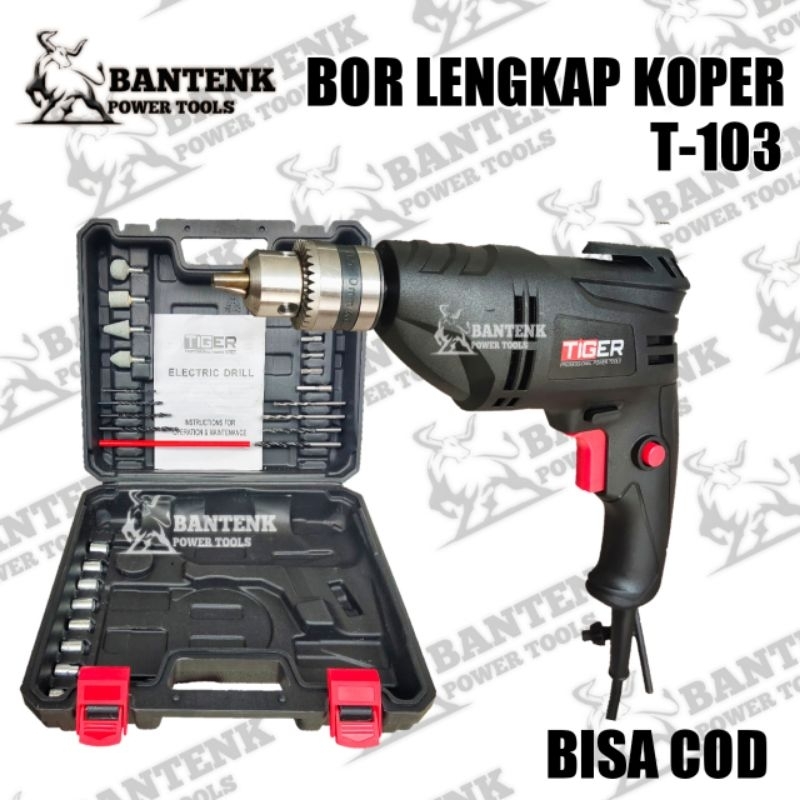 Jual MESIN BOR BOLAK BALIK TIGER T103 10MM LENGKAP KOPER. BISA UNTUK ...