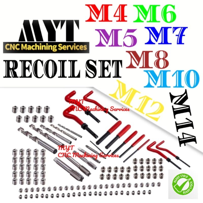 Jual recoil set M3 M4 M5 M6 M7 M8 M10 M12 M14 repairt drat baut kunci 5 ...