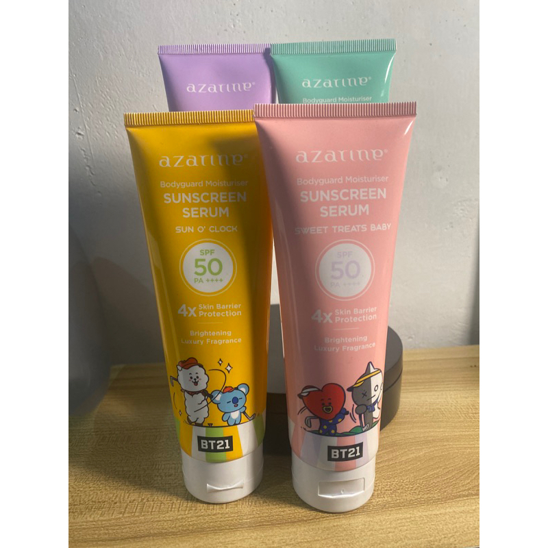 Jual Azarine Bodyguard Moisturiser Sunscreen Serum BT21 100ml | Shopee ...