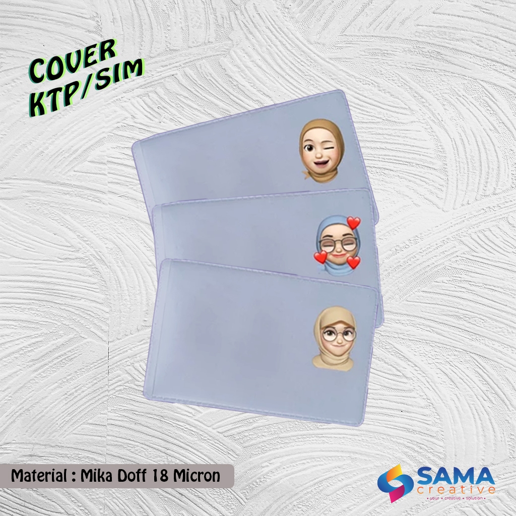 Jual Hijab Emoji - Cover KTP / SIM Karakter unik- Sarung Plastik Mika ...