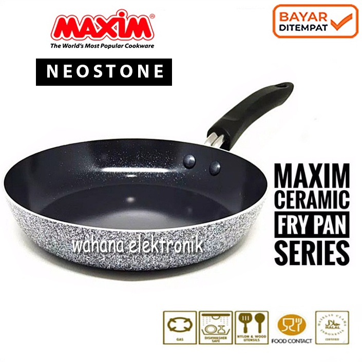 Jual Teflon Maxim Neostone Frypan 2 22 24 26 cm Ceramic Series Fry Pan ...