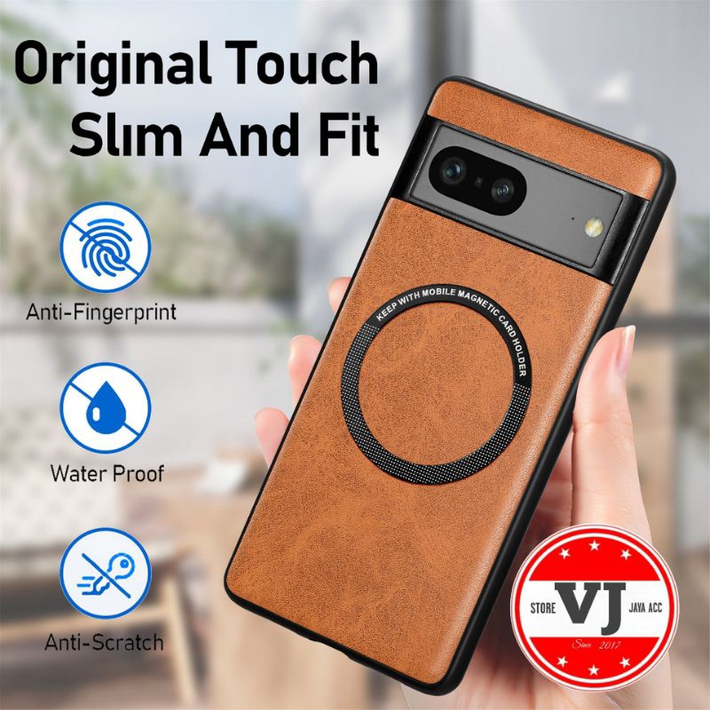 Jual Google Pixel 6 6A 6 Pro / 7 7A 7 Pro / 8 8A 8 Pro Leather Case Magnetic Hardcase Hybrid ...