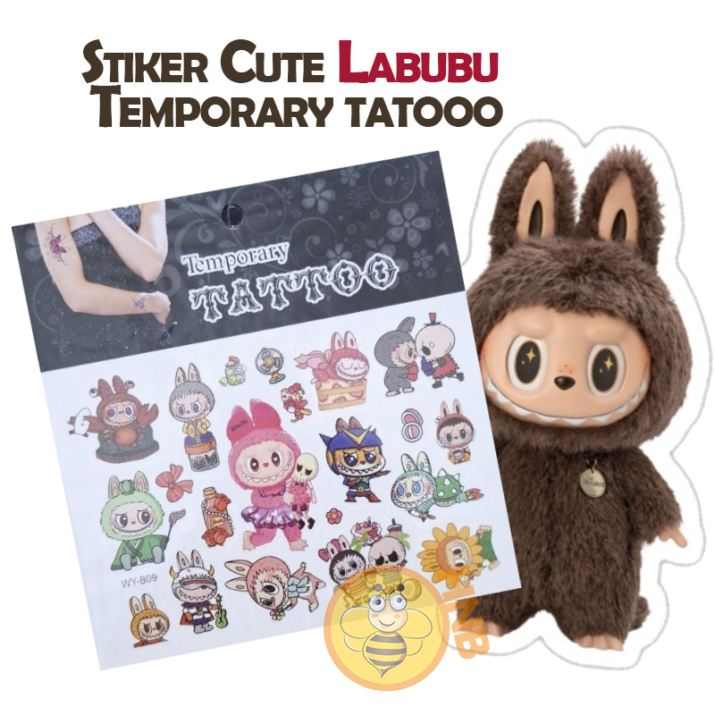 Jual Stiker Cute Labubu Temporary tatooo | Shopee Indonesia