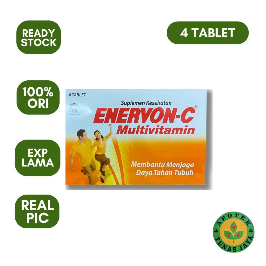 Jual Enervon-C Tablet Multivitamin Strip (Isi 4 Tablet) | Shopee Indonesia