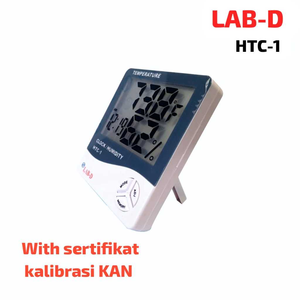 Jual THERMOMETER HYGROMETER LAB-D HTC-1 ORI SUHU RUANGAN/APOTEK ...