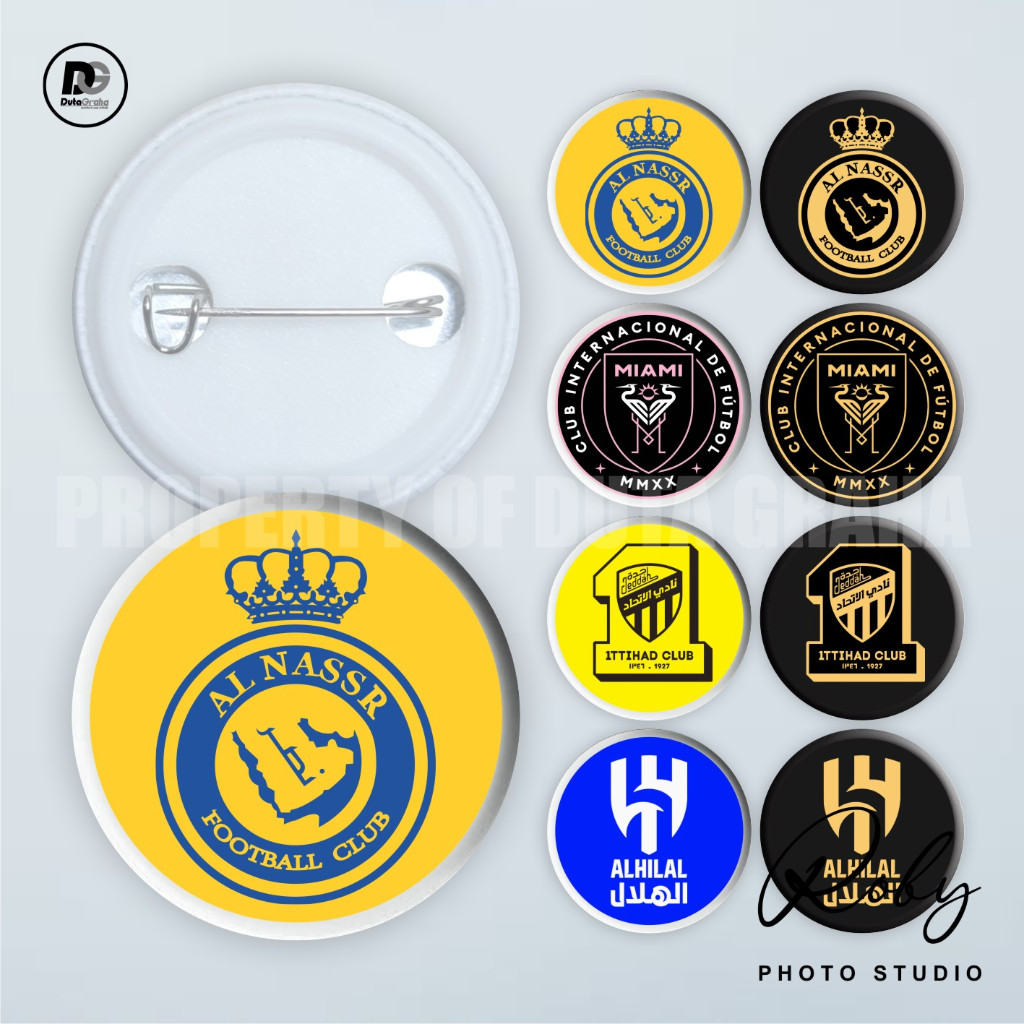 Jual [PIN PRESS] AL NASSR AL HILAL AL ITTIHAD INTER MIAMI Pin Bros ...