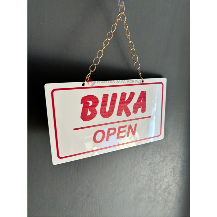 Jual Akrilik open close Siap Pakai/ Acrylic open Close Custom / Buka ...