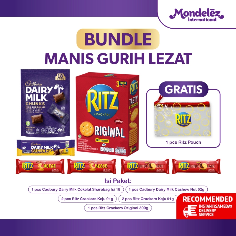 Jual [ BUNDLE MANIS GURIH LEZAT ] Paket Coklat Cadbury dan biskuit RITZ ...