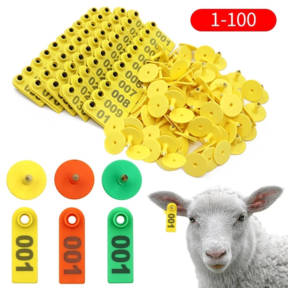Jual Eartag Kambing Domba 100pcs Ear Tag Sapi Babi Penanda NOMOR 1-100 ...