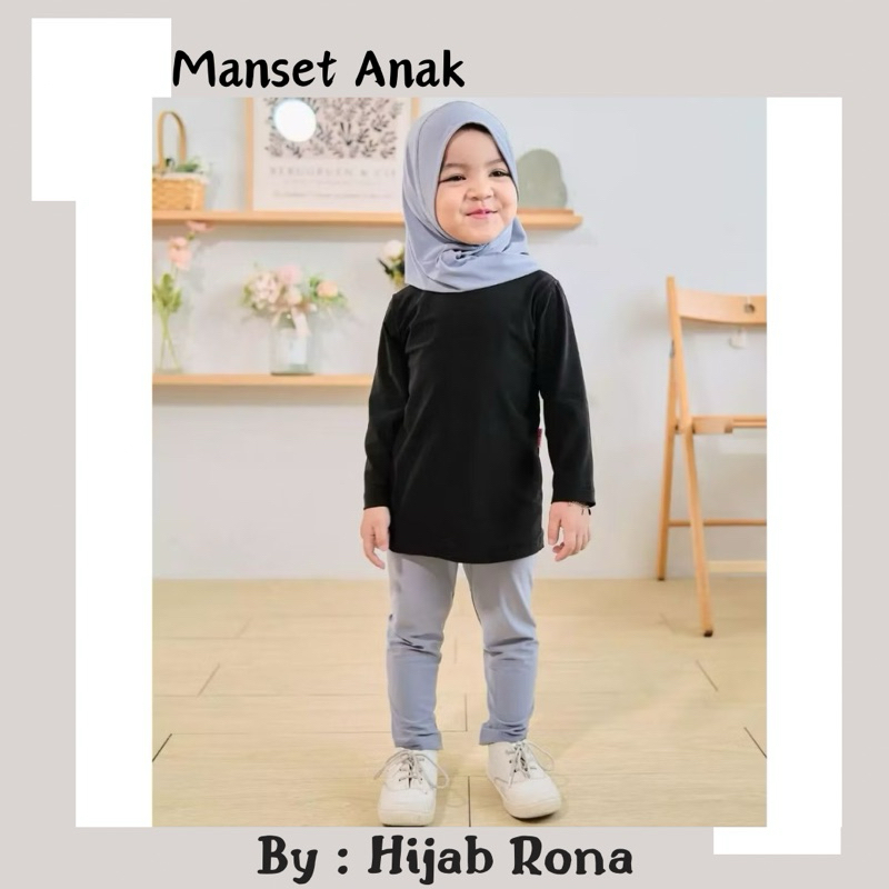 Jual Manset Anak Atasan Anak Lengan Panjang by Hijab Rona | Shopee ...