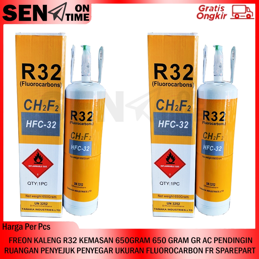 Jual Tanaka Fluorocarbon Fr Sparepart Freon Kaleng R32 Kemasan 650gram 650 Gram Gr Ac Pendingin ...
