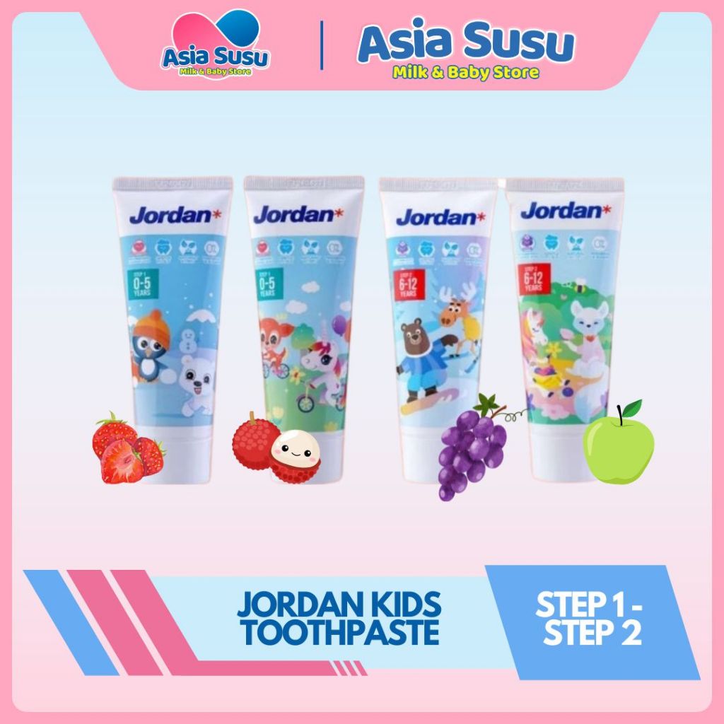 Jual Jordan Kids Toothpaste Step 1-2 75g | Pasta Gigi Anak | Shopee ...