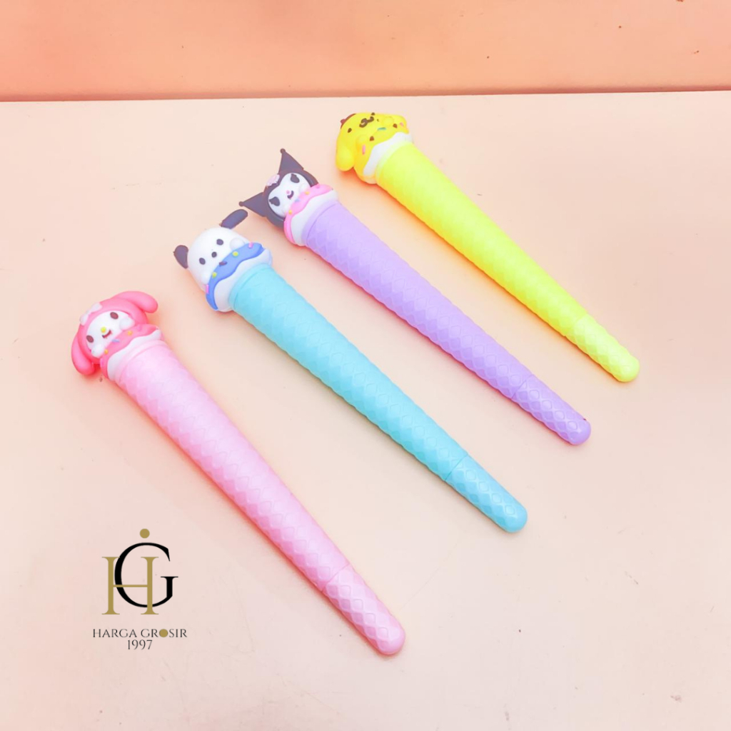 Jual PULPEN GEL 4PCS/8PCS/12PCS ICE CREAM CONE SANRIO V2 PENA IMUT ...