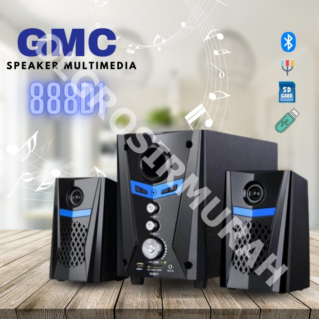 Jual Speaker Multimedia GMC 888D1 / D2 / D3 BT USB Bluetooth SNI ...