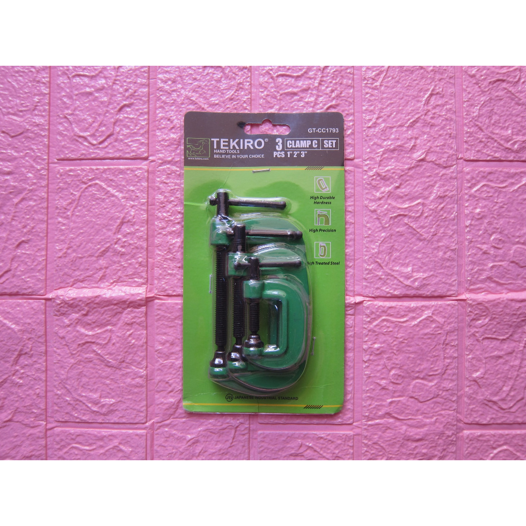 Jual TEKIRO KLEM CLAMP C SET 3 PCS 1" 2" 3" | Shopee Indonesia