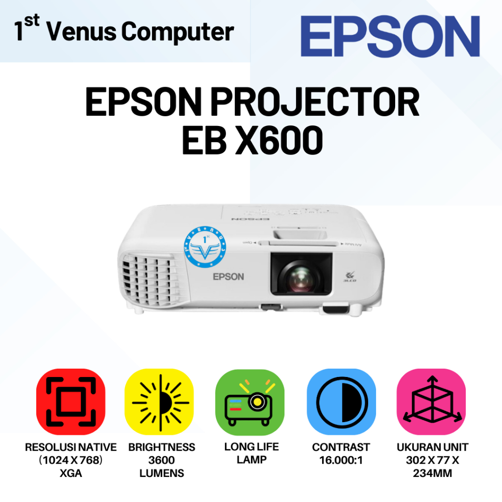 Jual Proyektor EPSON EB-X600 EBX600 EB X600 PENGGANTI EBX500 EB X500 ...