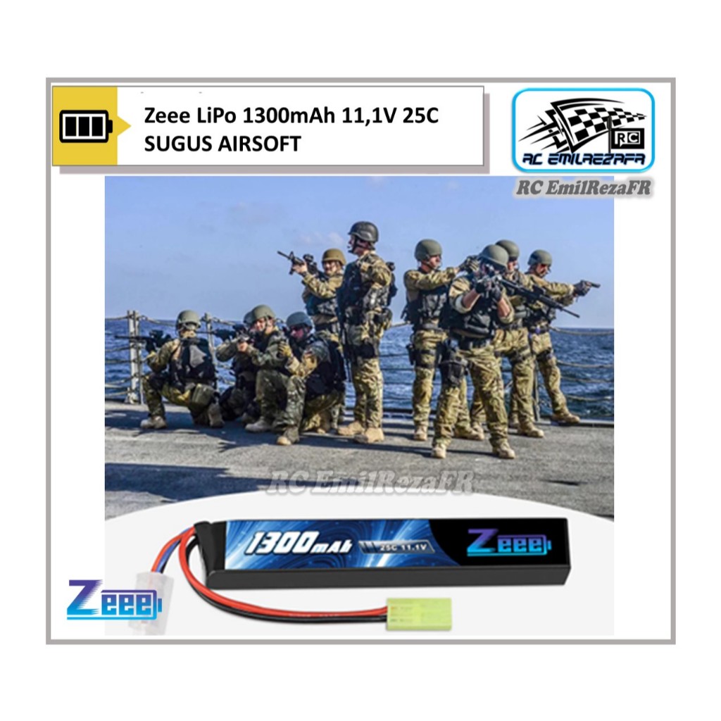 Jual Baterai LiPo Zeee Power Sugus 1300mAh 3S 11,1V 25C Airsoft | Shopee Indonesia