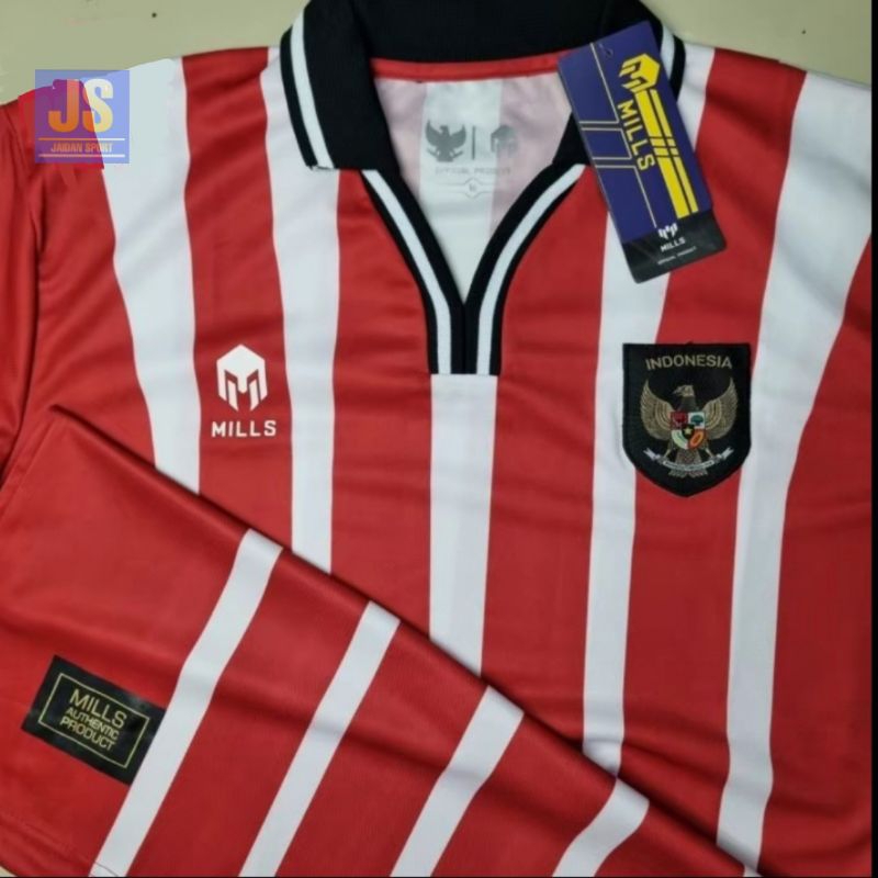 Jual jersey MILLS timnas indonesia training warna merah // jersey MILLS ...