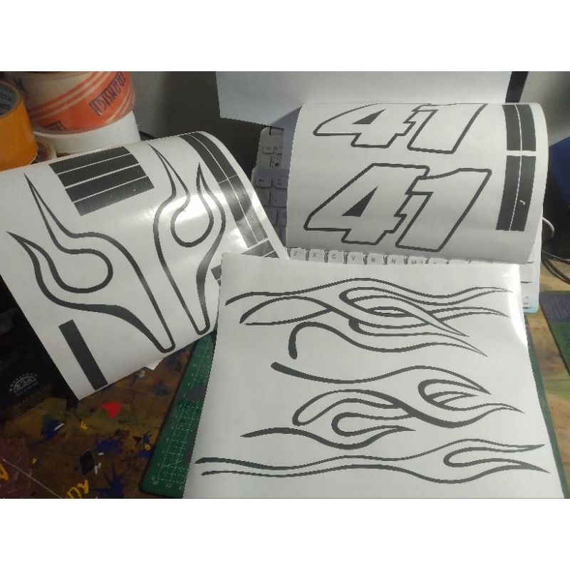 Jual mal sticker repaint airbrush motif haga | Shopee Indonesia