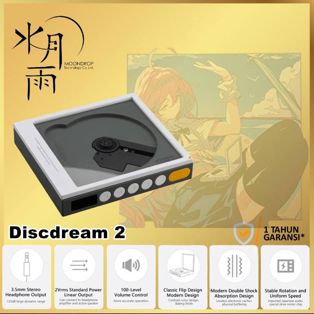 Jual Moondrop Discdream 2 Portable CD Player Discdream2 Disc Dream 2 In Bag InBag Case | Shopee ...