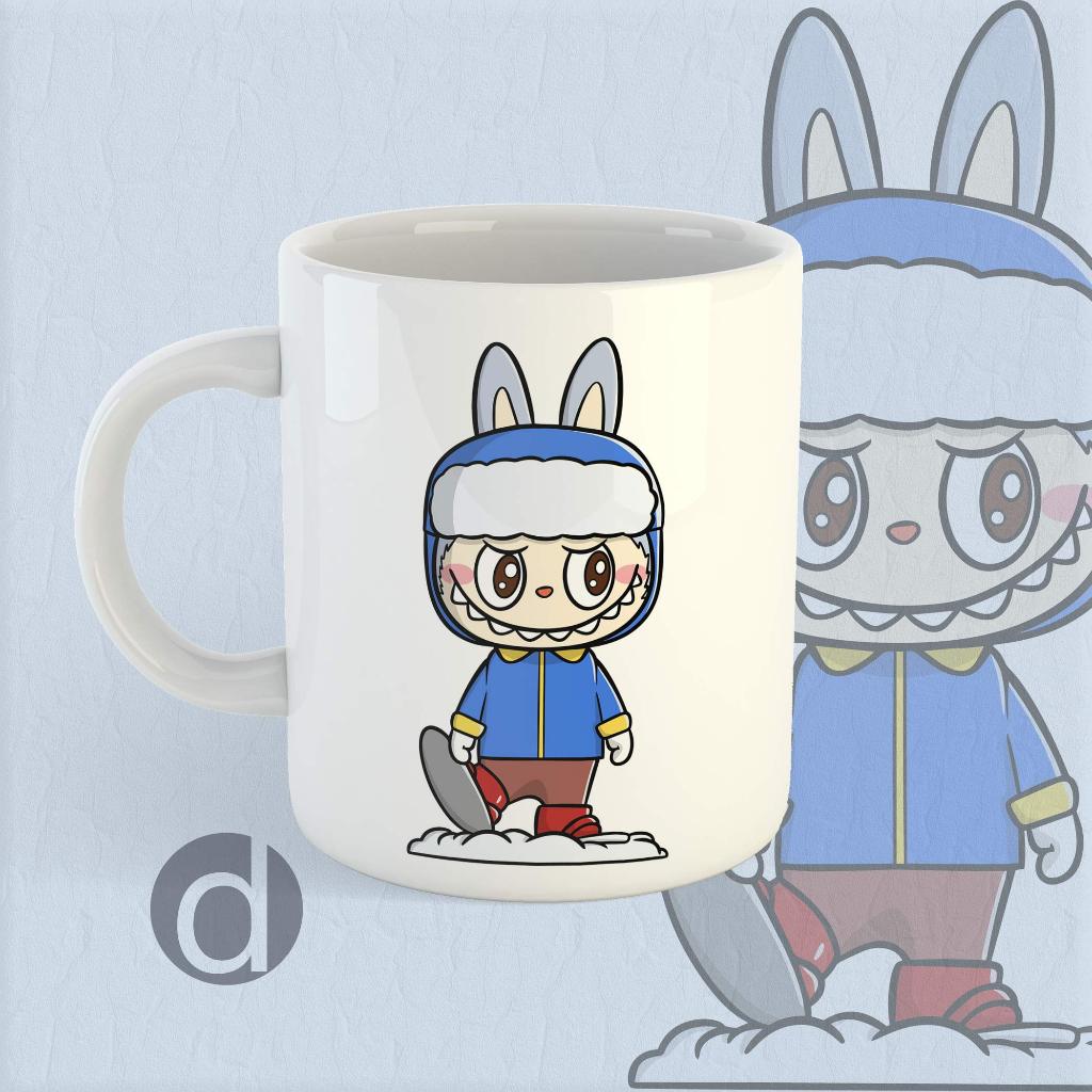 Jual Mug Lucu Gambar Labubu Bermain Ice Skating | Shopee Indonesia
