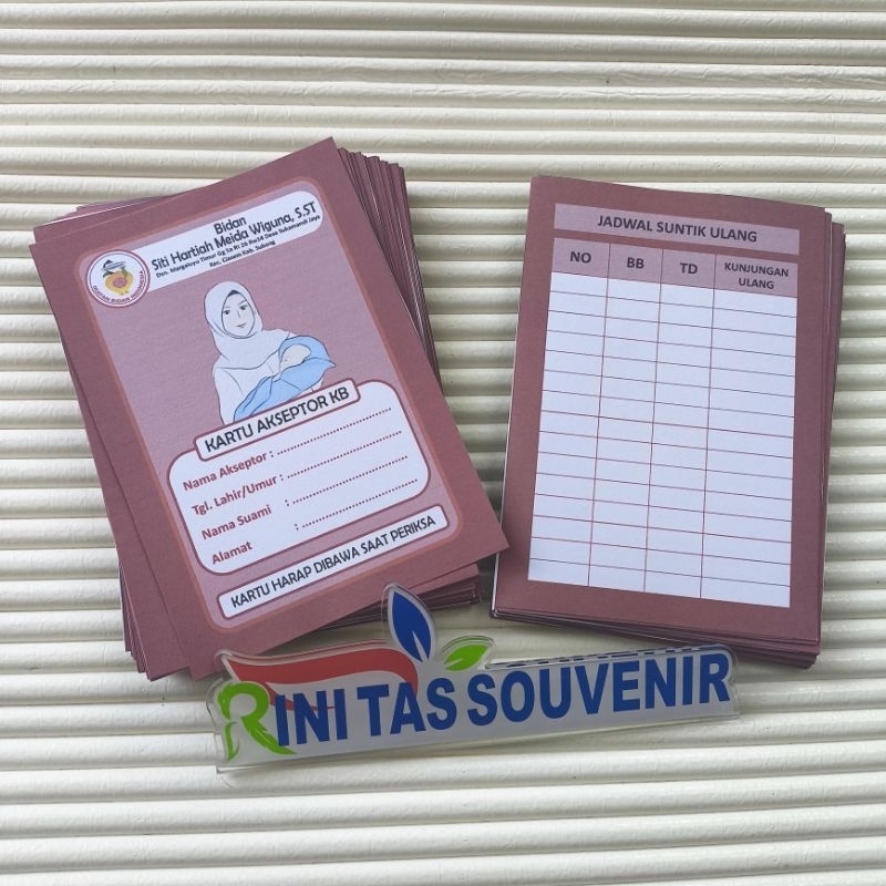 Jual Kartu Akseptor KB - Kartu Kb bidan - kartu kb dokter | Shopee ...