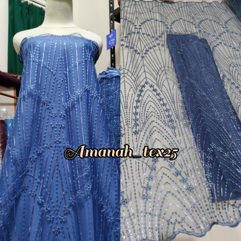 Jual Kain Tile Piramid New / Tile Payet Spangle / Bahan kebaya | Shopee ...