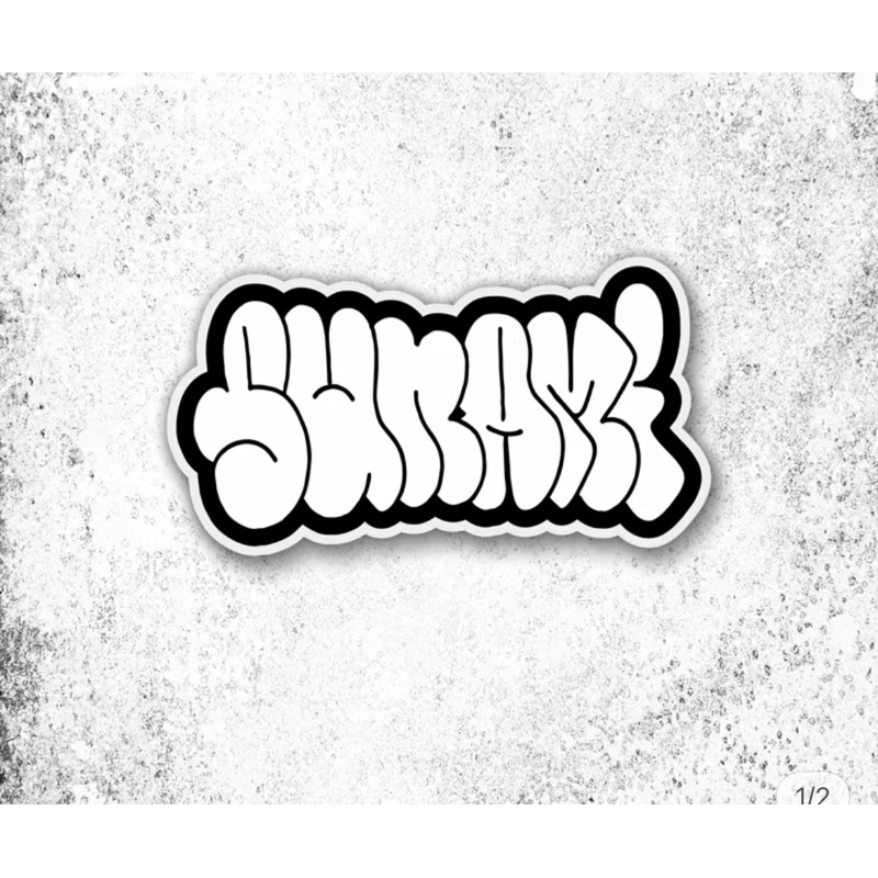 Jual custom sticker graffiti throwup nama sendiri comunitas (30pcs ...