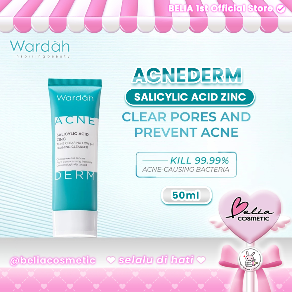 Jual BELIA WARDAH Acnederm Salicylic Acid Zinc Acne Clearing Low pH ...