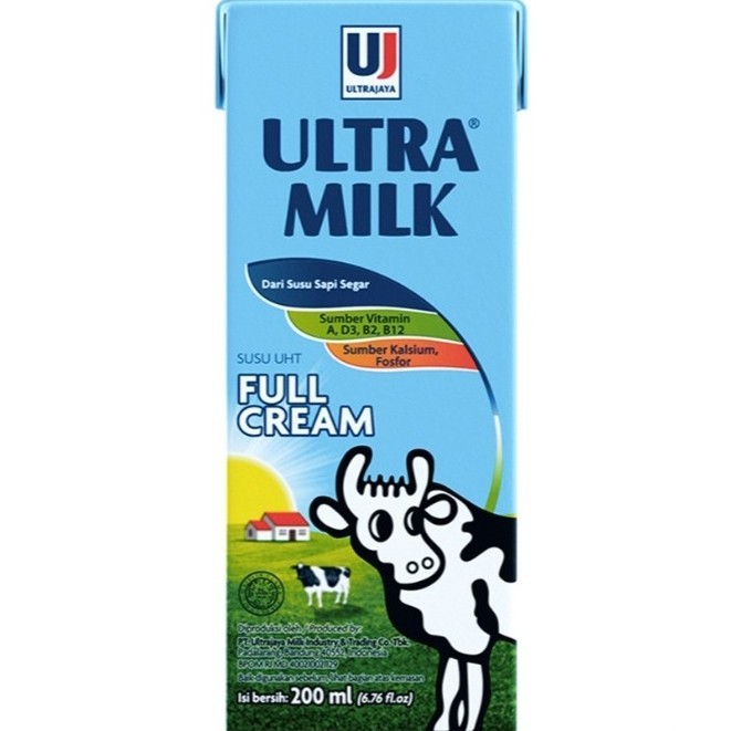 Jual Susu UHT Ultra Milk Rasa Full Cream 200ml | Shopee Indonesia