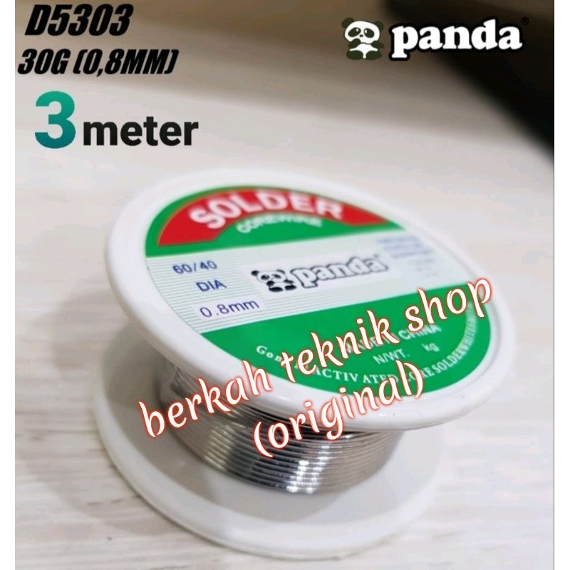 Jual TIMAH SOLDER LISTRIK 30 gr diameter 0.8 mm sedia sedotan timah ...