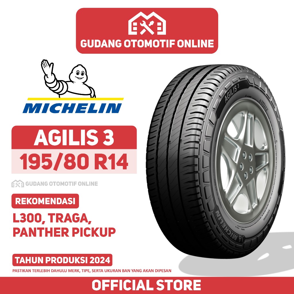 Jual Ban Michelin Agilis 3 Agilis3 195/80 R14 Ban Mobil Traga L300 | Shopee Indonesia