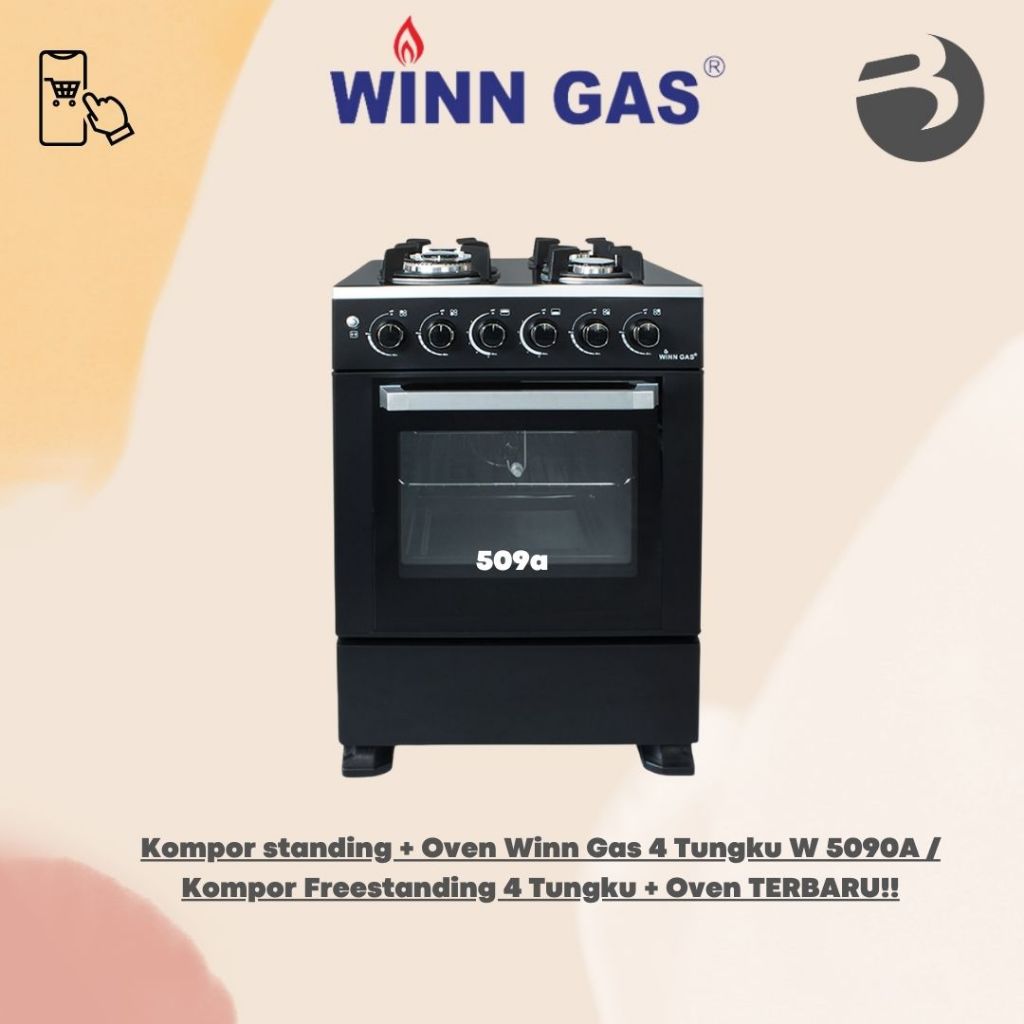 Jual Kompor standing + Oven Winn Gas 4 Tungku W 5090A / Kompor ...