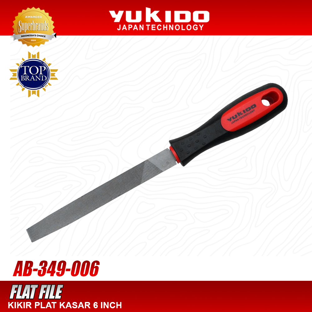 Jual YUKIDO Kikir Besi Datar Kasar 6 Inch Alat Asah Gergaji - AB349-006 ...