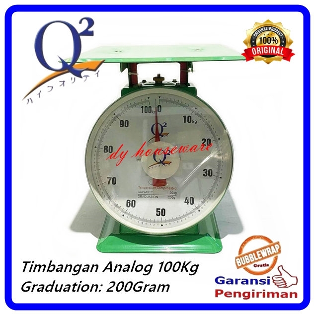 Jual Timbangan Duduk 100Kg Timbangan Jarum Analog Timbangan Buah Karet Loundry 100Kg Q2 | Shopee ...