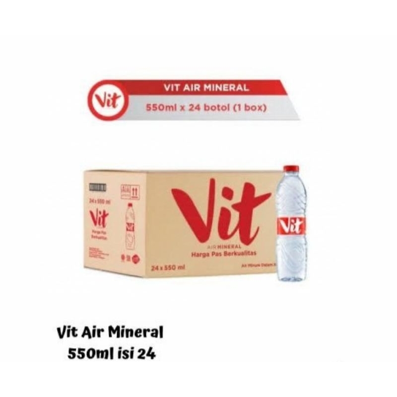 Jual VIT Air Mineral 550ML / 1 dus isi 24 Botol | Shopee Indonesia