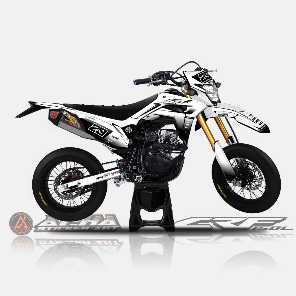 Jual DECAL CRF 150 L SUPERMOTO FULL BODY / STICKER DECAL CRF 150 L BISA CUSTOM NOMOR DAN NAMA ...
