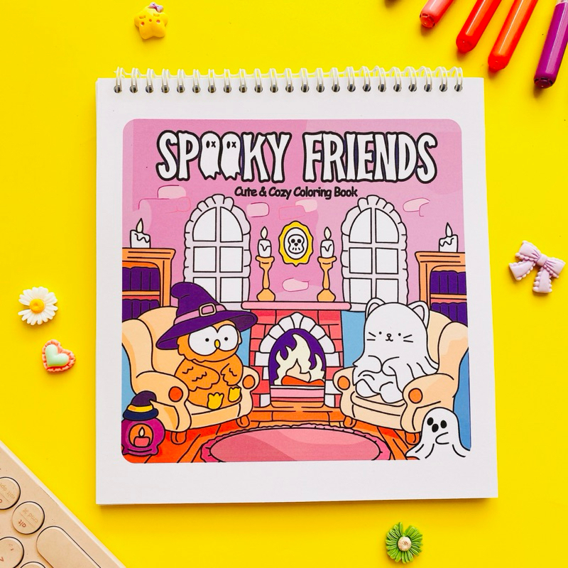 Jual Spooky Friends Cute And Cozy Coloring Book | Shopee Indonesia