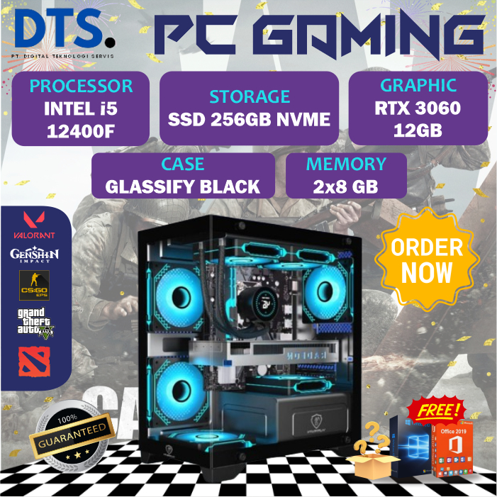 Jual PC Gaming 12th Gen | i5-12400F | RTX 3060 | 16 GB | SSD | Alder ...