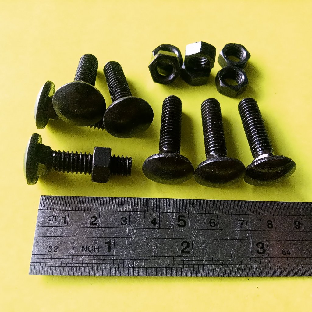 Jual BAUT MUR CB 3/8 x 1 1/4 " INCHI / BAUT M10 PANJANG 3CM HITAM BAUD ...