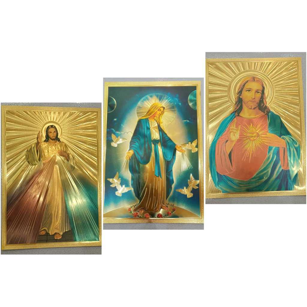 Jual Poster Yesus Poster Maria Poster Hologram Yesus Maria Keluarga ...