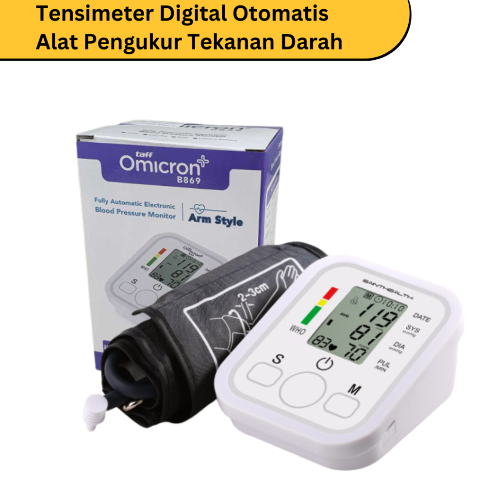 Jual Alat Pengukur Tekanan Darah Digital / Tensimeter Digital Otomatis ...