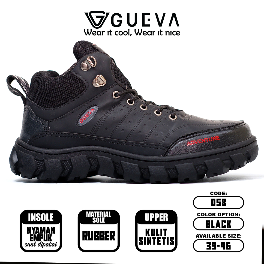 Jual GUEVA 058 For You Sepatu Boots Pria Ujung Besi Proyek Luar Offroad ...