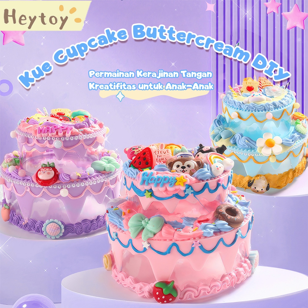 Jual Mainan DIY Cake Deco Cream Kue Guka Set Lem Krim Mainan Perempuan ...