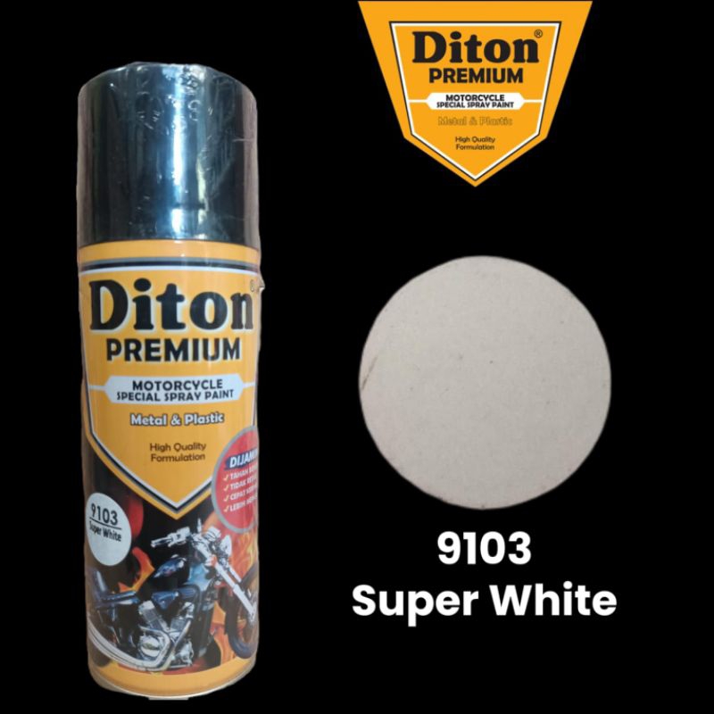Jual Cat SPRAY PILOK Diton Premium Super White 9103 400CC Putih Glossy ...