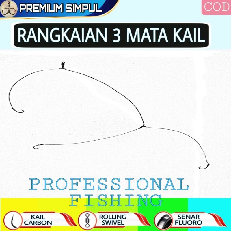 Jual Rangkaian Pancing Cabang 3 Mata Kail Untuk semua Jenis Ikan | Shopee Indonesia
