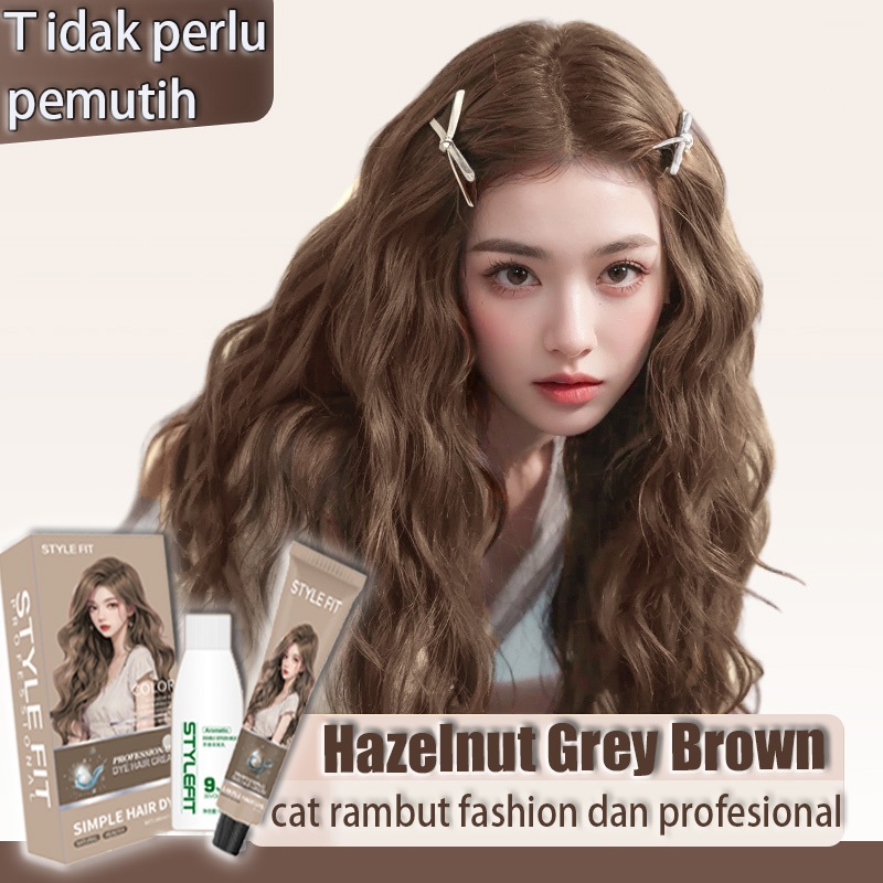 Jual 【Ready stock】 STYLE FIT cat rambut Hazelnut Grey Brown*200ml Tidak ...