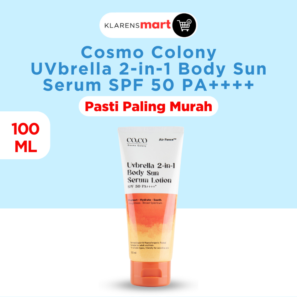 Jual Sunscreen Badan CO.CO Uvbrella 2in1 Body Sun Serum Lotion SPF50 PA ...